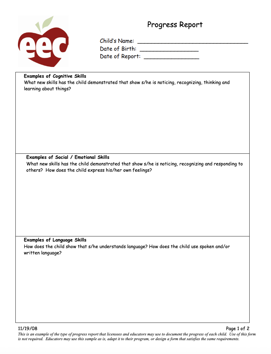 The Complete Guide to Writing Daycare Progress Report Cards
