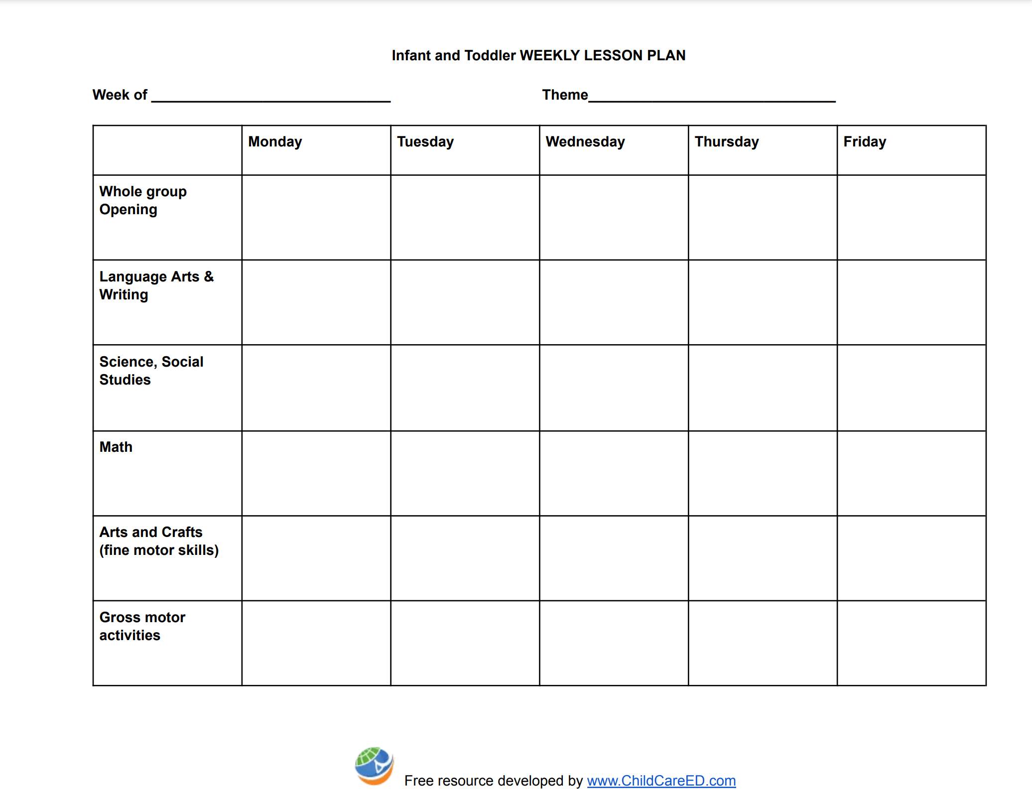 How to Create Infant Lesson Plans (Free Template and Ideas)