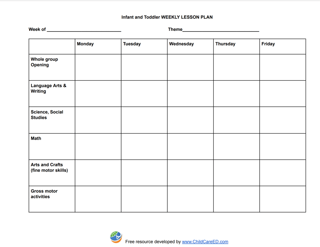 How to Create Infant Lesson Plans (Free Template and Ideas)
