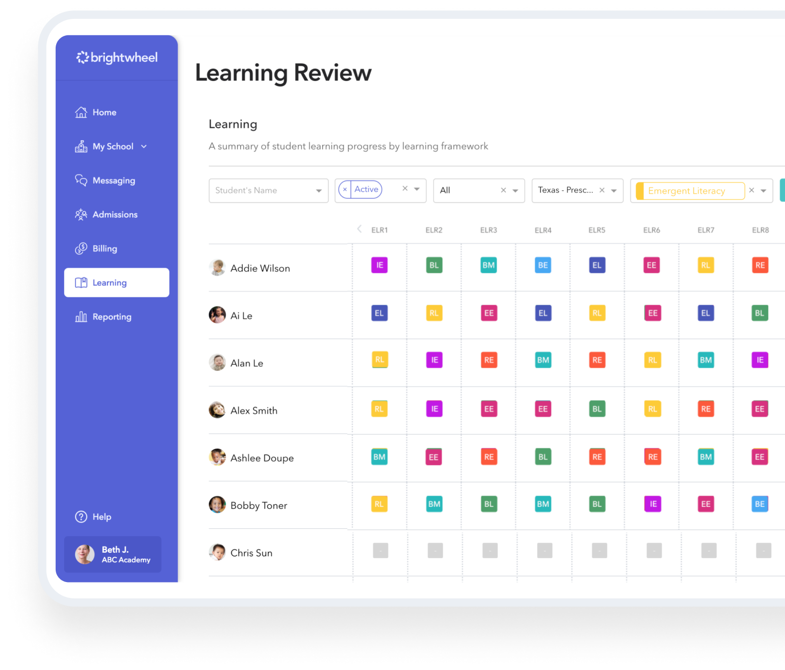Online Preschool Progress Report Template Brightwheel